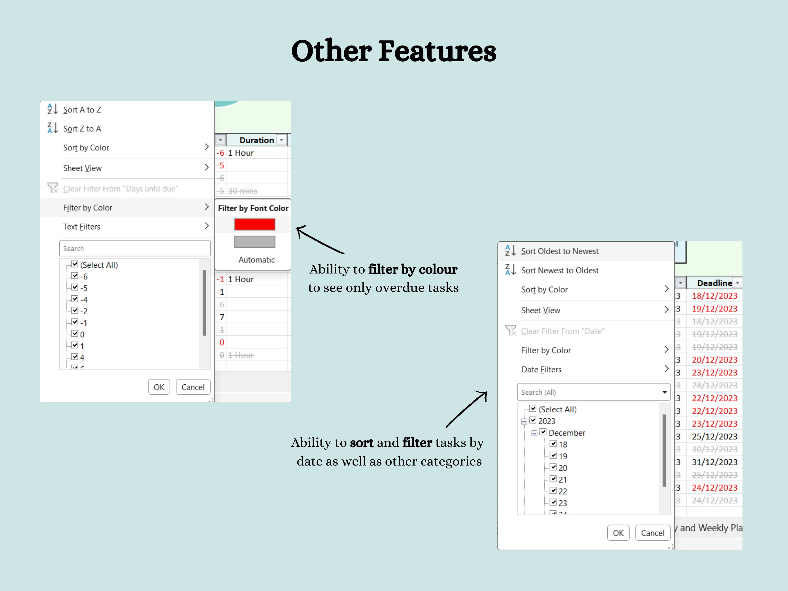To Do List Excel Template, Digital Daily and Weekly Schedule/planner ...