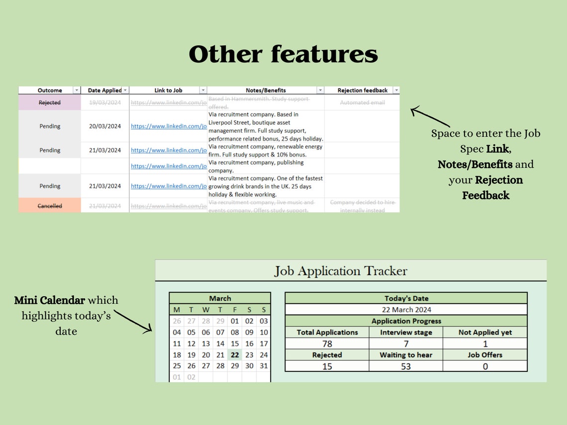 Job Application Tracker, Excel, Job Planner, Job Tracker Template ...