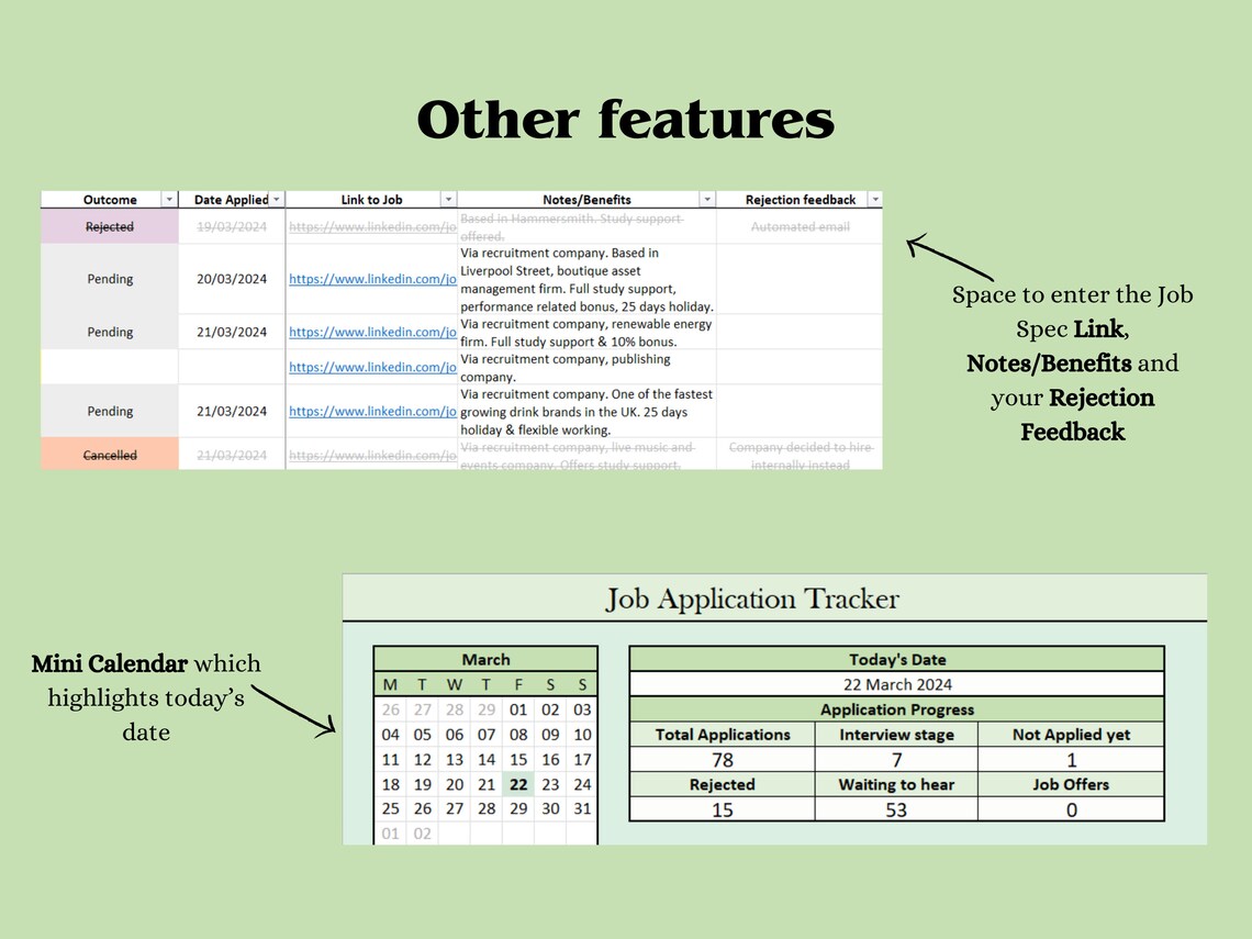 Job Application Tracker, Excel, Job Planner, Job Tracker Template ...
