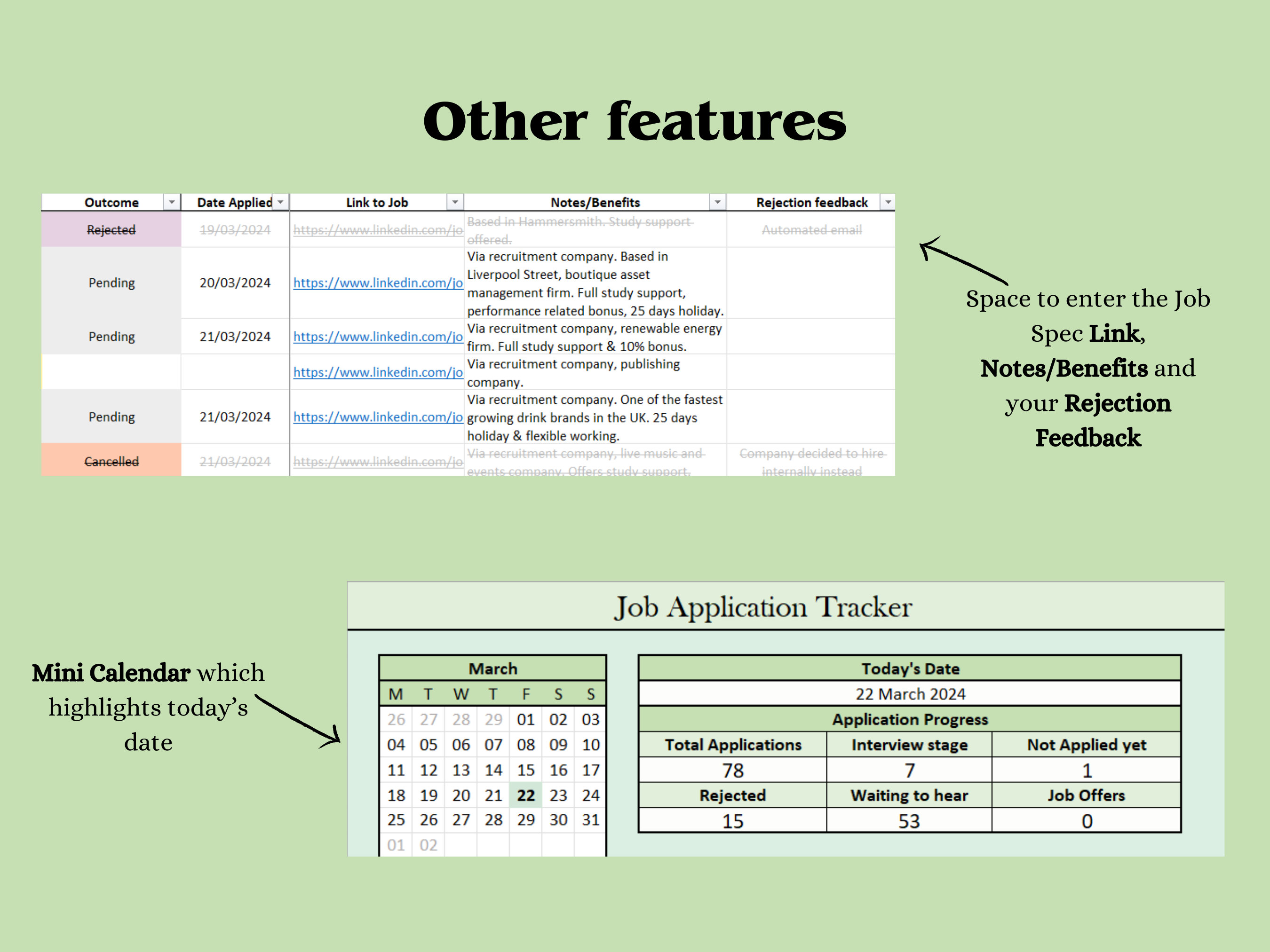 Job Application Tracker, Excel, Job Planner, Job Tracker Template ...