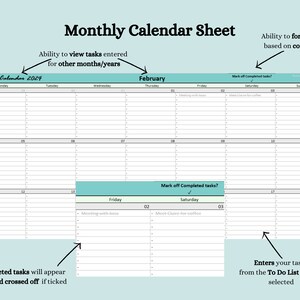 To Do List Excel Template, Digital Daily and Weekly Schedule/planner ...