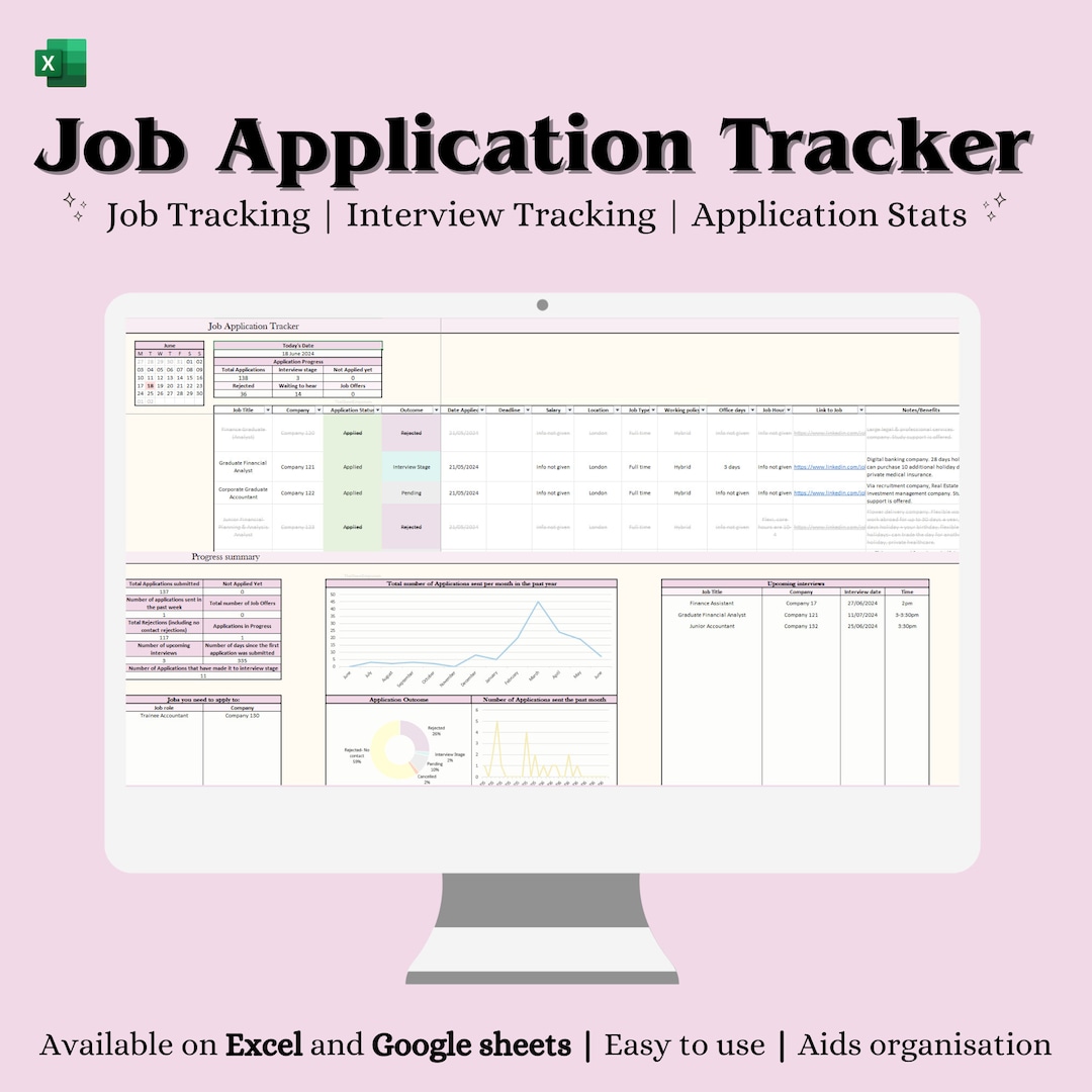 Job Application Tracker, Excel, Job Planner, Job Tracker Template ... Job Application Tracker, Excel, Job Planner, Job Tracker Template ...