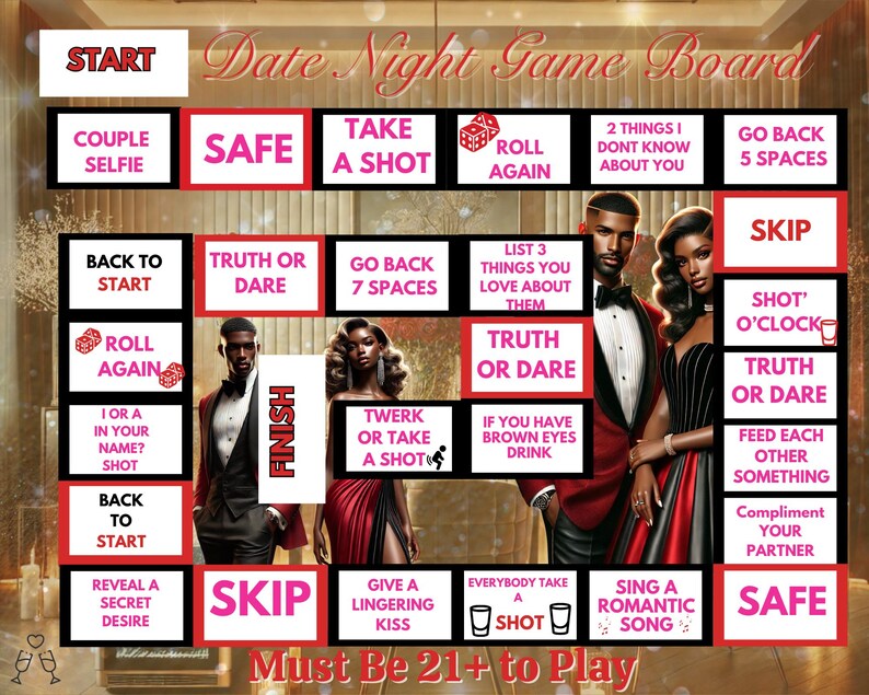 Valentine’s Day Board Game Canva Template, Editable Board Game Template ...