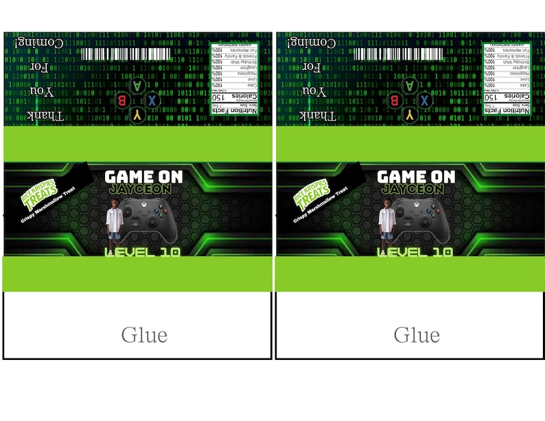 Gamer Birthday Party Favor Template: Editable Video Game Design (canva ...