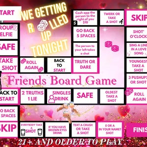 Valentine’s Day Board Game Canva Template, Editable Board Game Template ...
