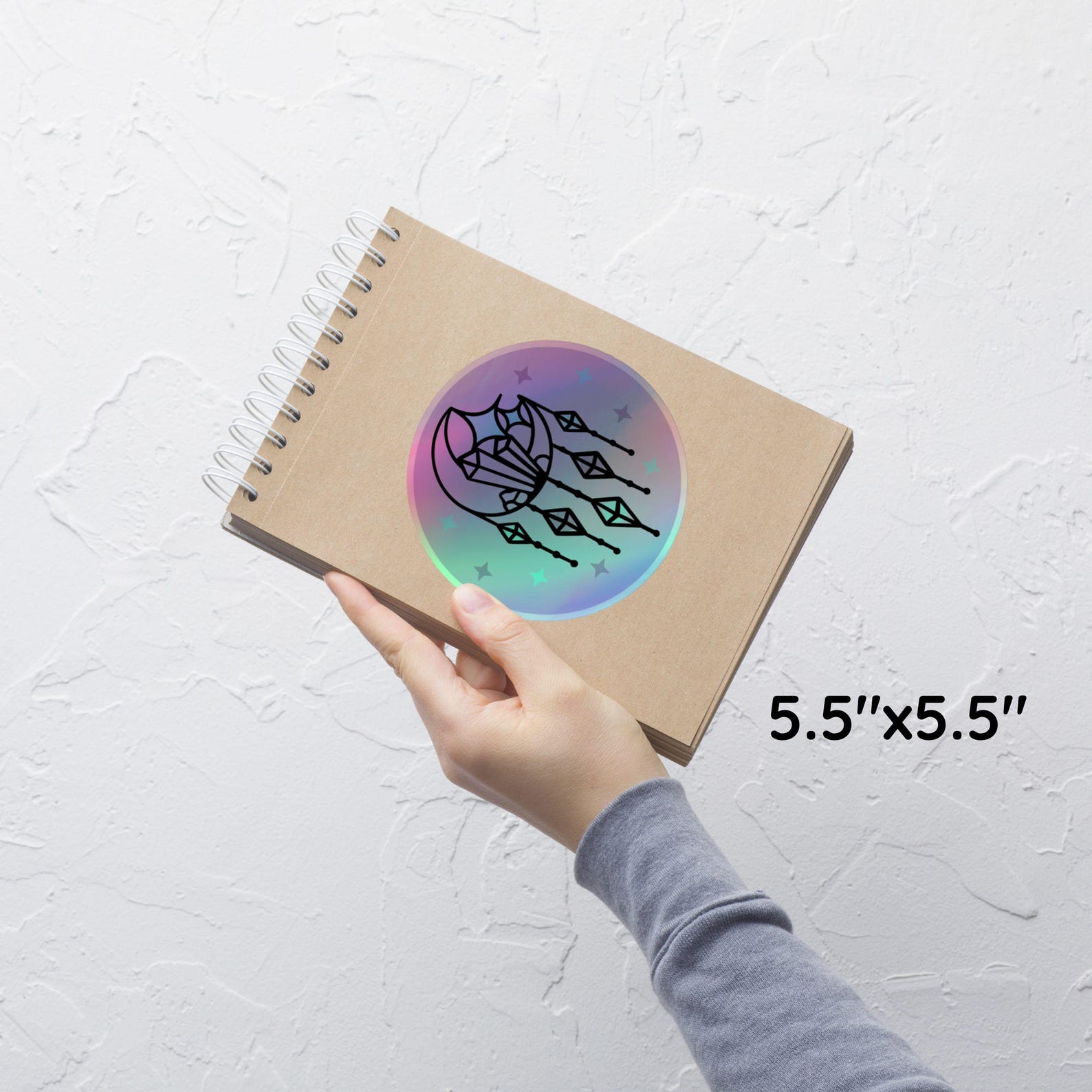Holographic Moon Stickers: Witchcore, Pastel Goth - Etsy