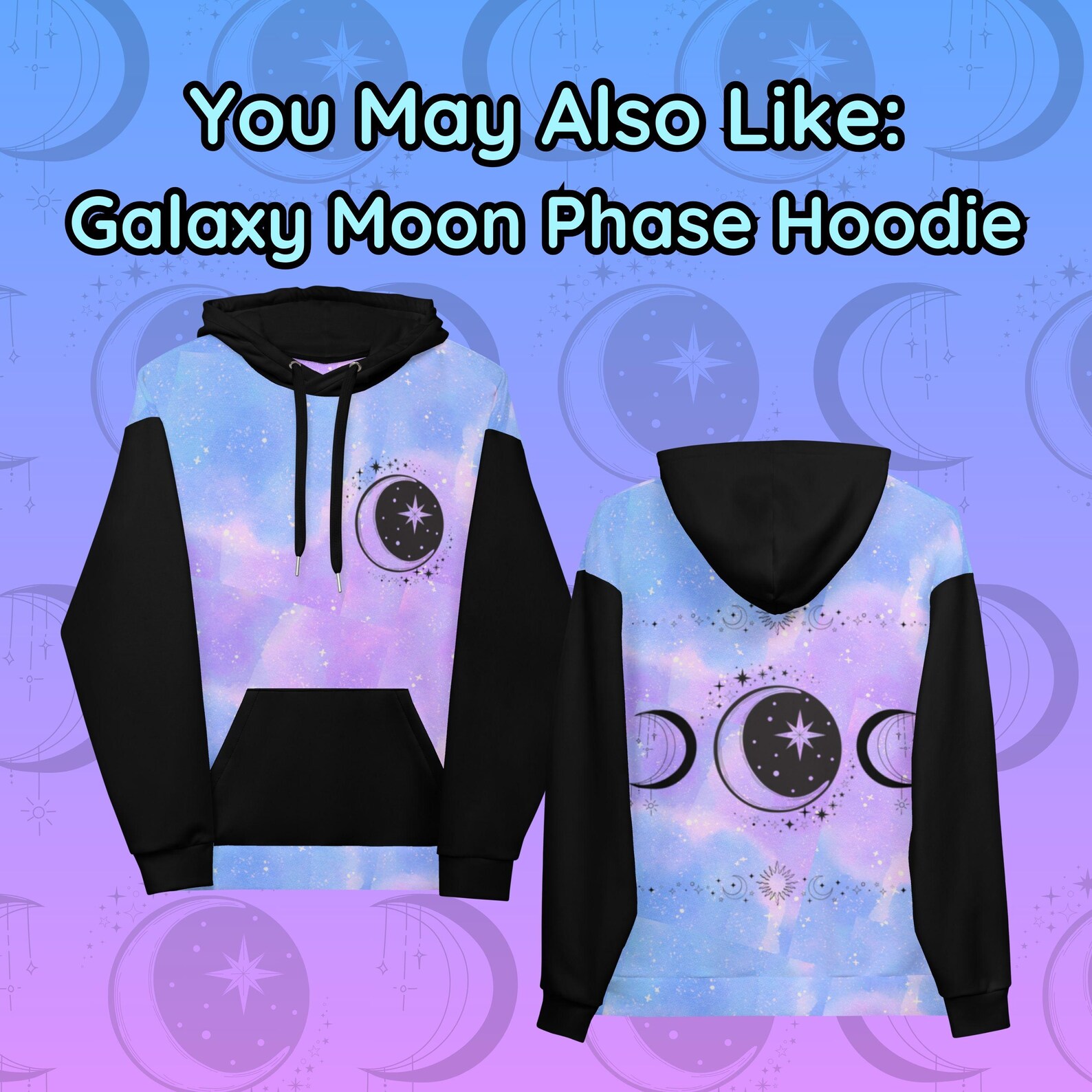 Holographic Moon Stickers: Witchcore, Pastel Goth - Etsy