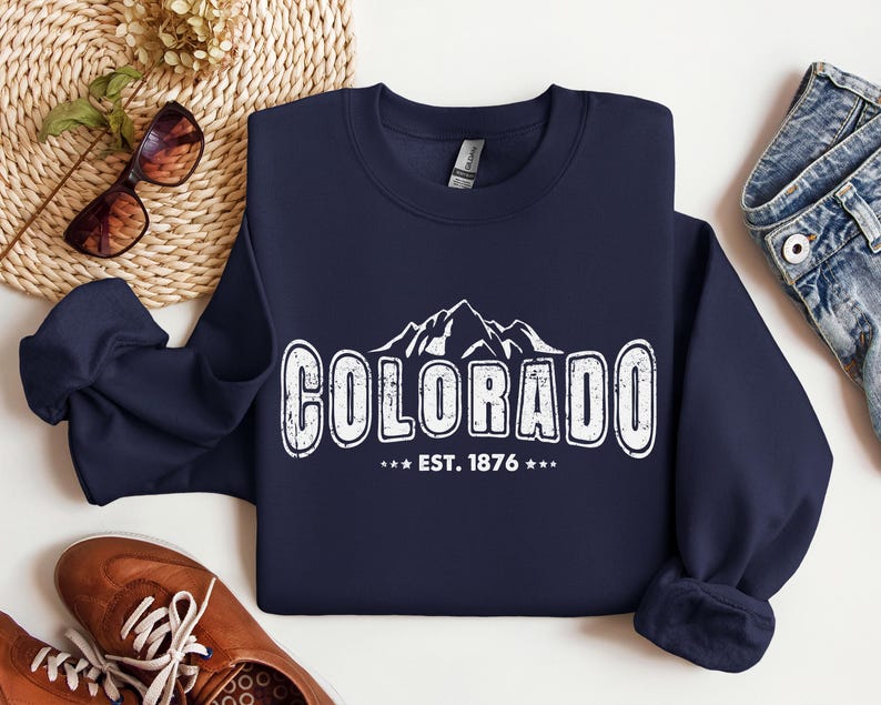 Colorado Sweatshirt, Colorado Shirt, Rocky Mountains Shirt, Retro ...