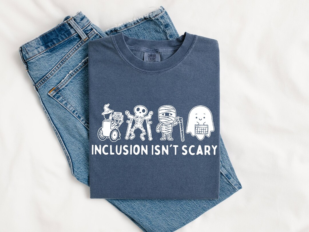 Comfort Colors® Inclusion Isn't Scary Shirt, SLP Halloween Shirt ...