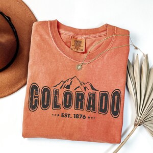 Comfort Colors® Colorado Shirt, Rocky Mountains Shirt, Retro Colorado ...
