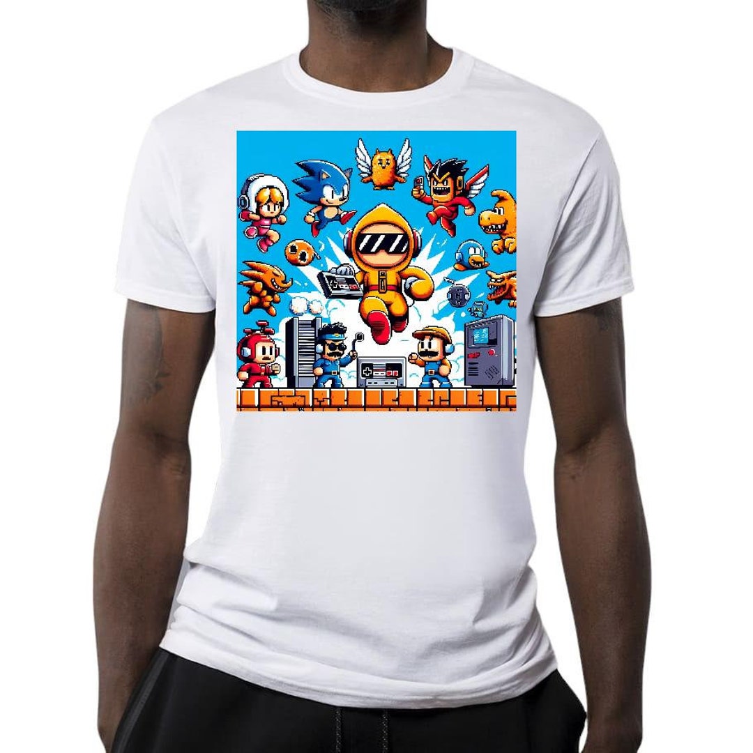 Retro Gaming T-shirt Design Pack, Digital Download, PNG, JPG, 1980s ...