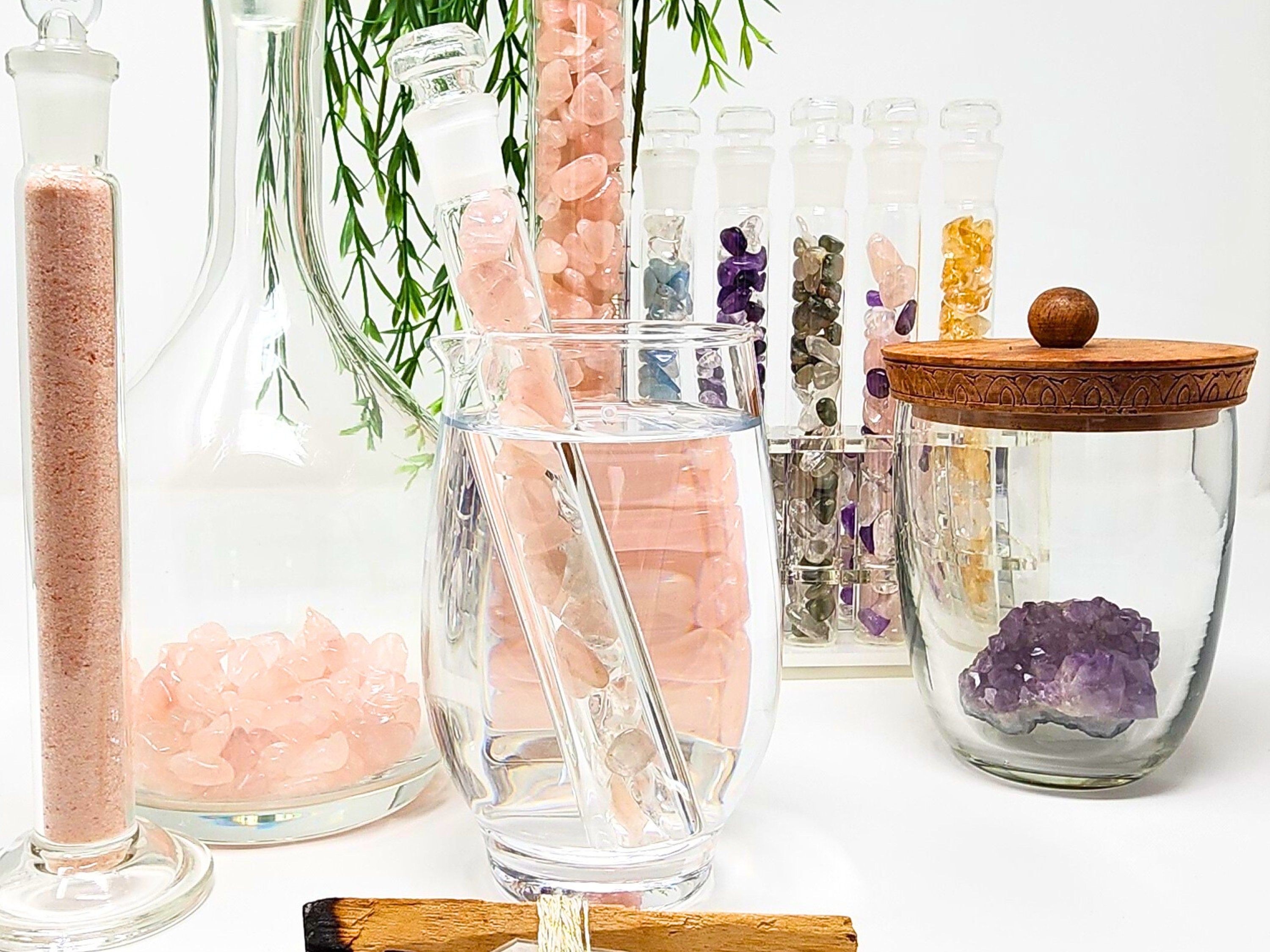 Crystal Healing Elixir Test Tube Kit Reiki Charger, Energy & Wellness ...