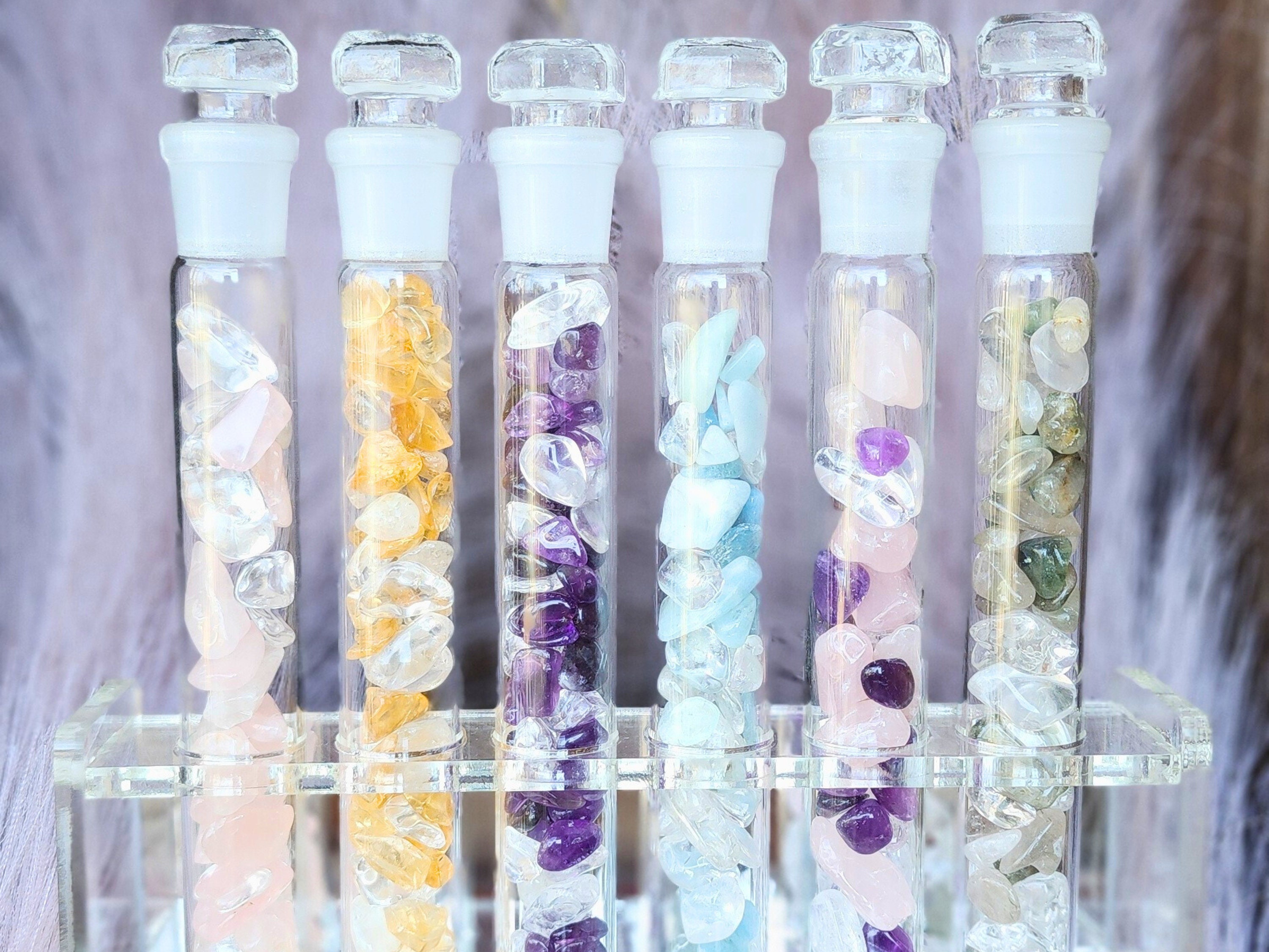 Crystal Healing Elixir Test Tube Kit Reiki Charger, Energy & Wellness ...