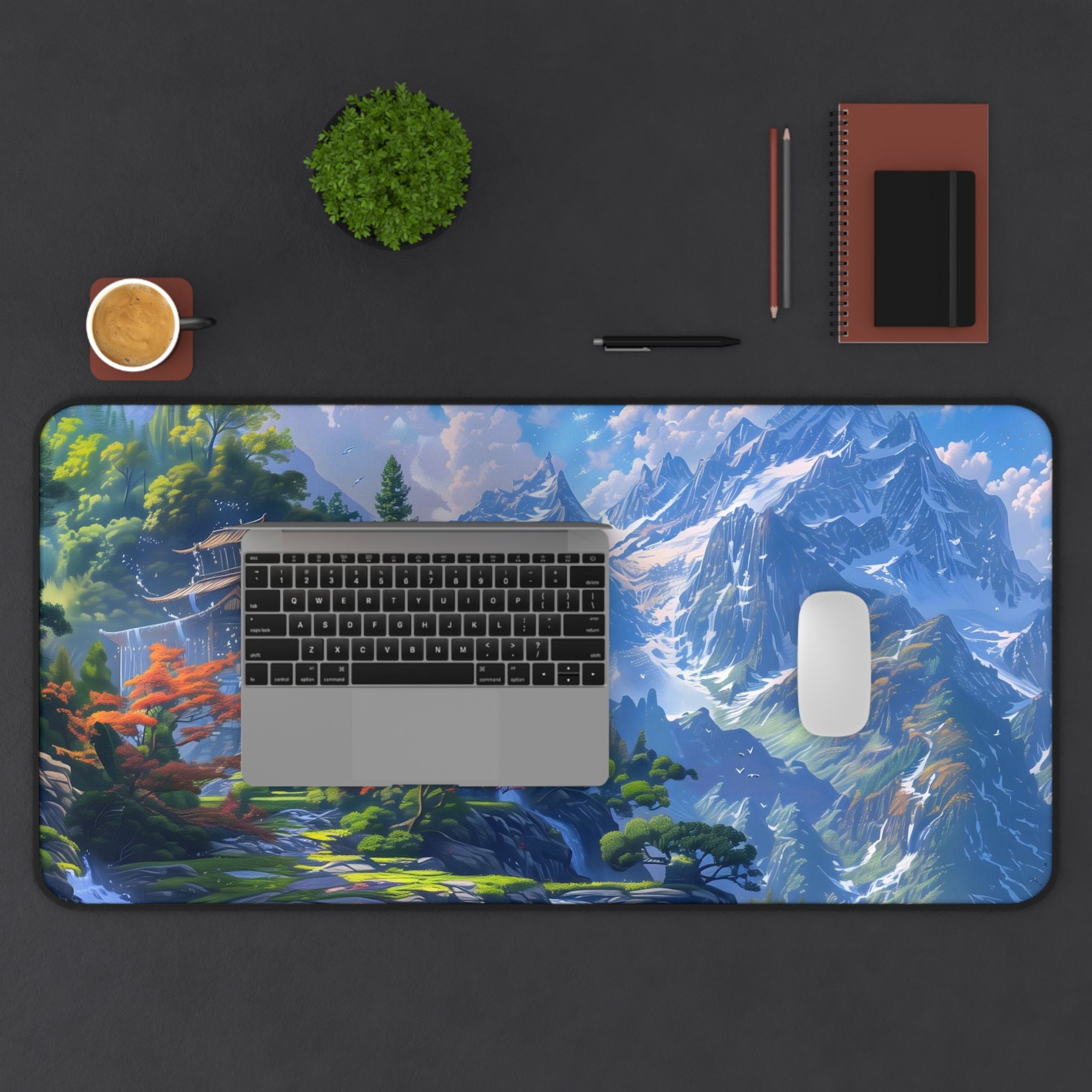Magic Mountain Desk Mat, Gaming Desk Mat, Anime Desk Mat, Anime Mouse ...