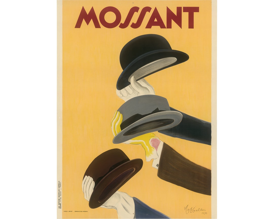 Original Vintage Poster 1938 Mossant Lithograph by Leonetto Cappiello ...