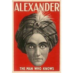 Original Vintage Magic Poster 1915 Alexander the Man Who Knows ...