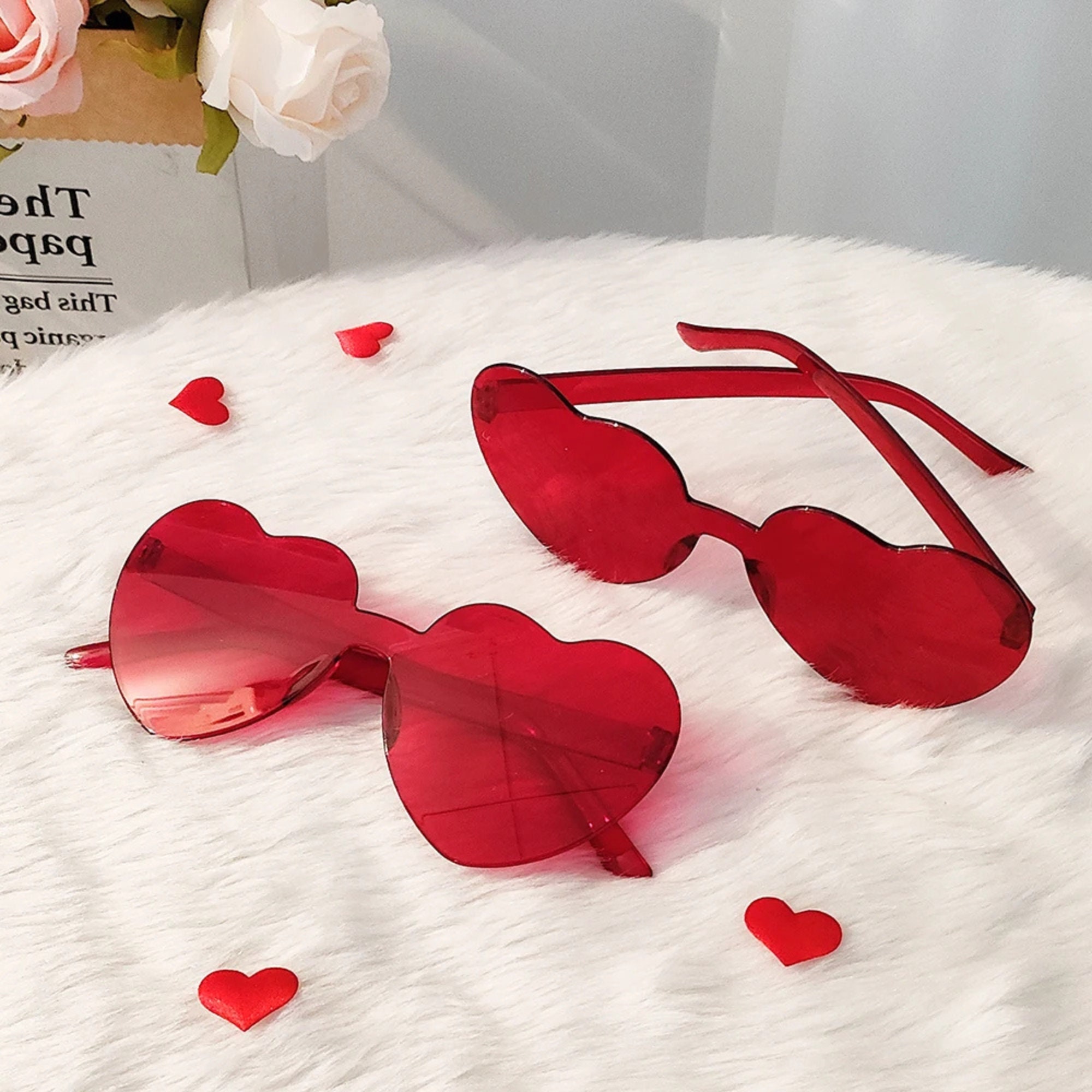 Acrylic Heart-shaped Glasses, Perfect Valentines Gift, Wedding ...