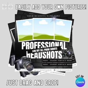 Photographer Flyer,videographer Flyer, Photoshoot Promo Flyer ...