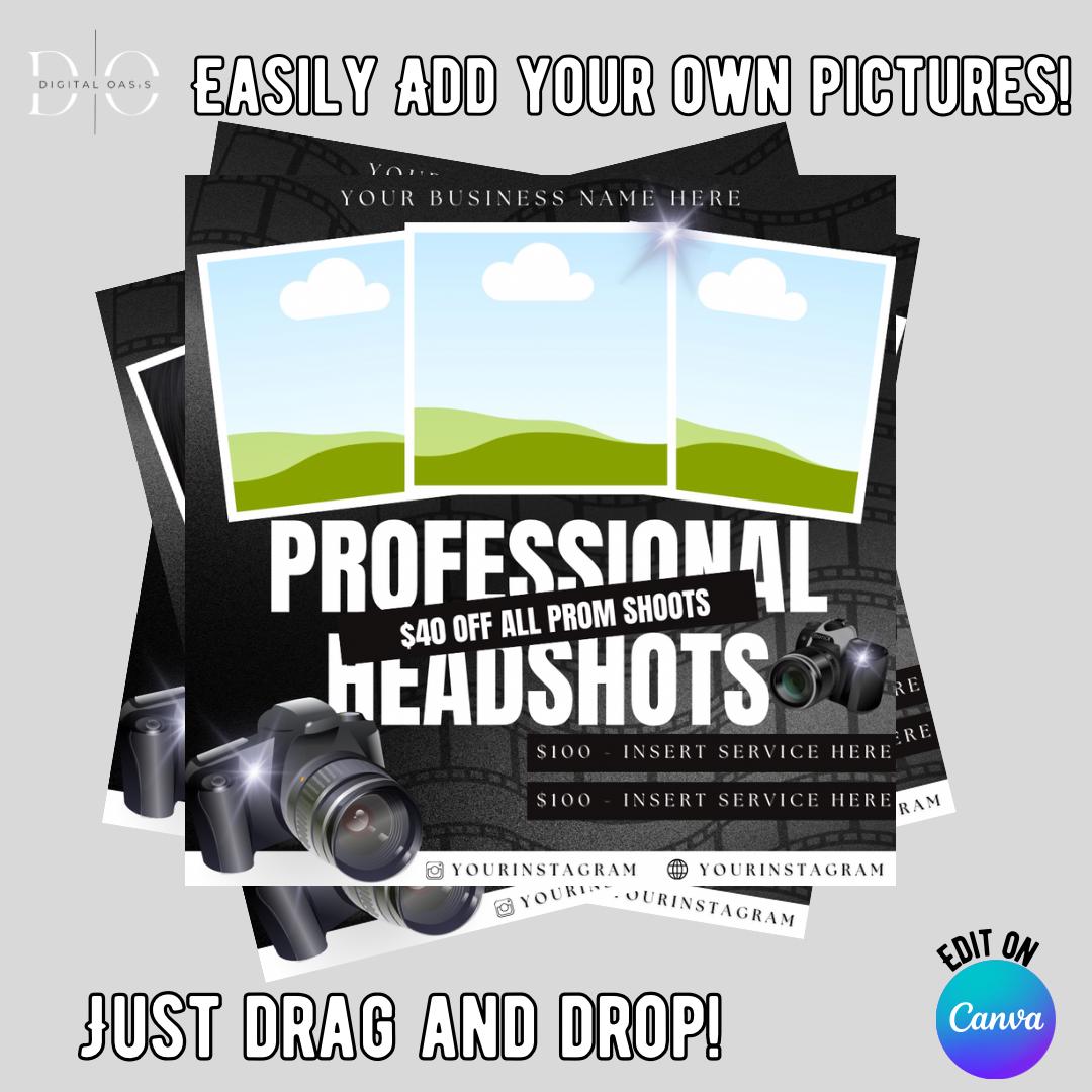Photographer Flyer,videographer Flyer, Photoshoot Promo Flyer ...