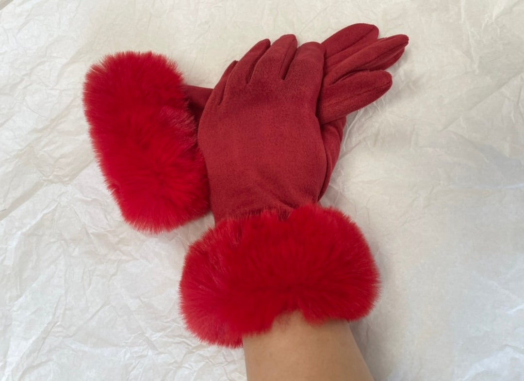 Red Smart Touch Gloves, Mittens, Winter Accessories - Etsy