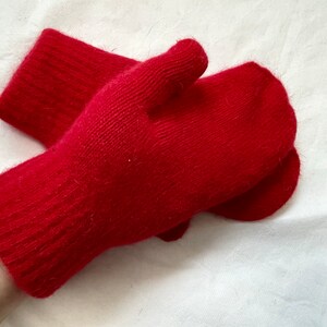 Red Rabbit Yarn Mittens: Soft Winter Gloves, Accessories - Etsy