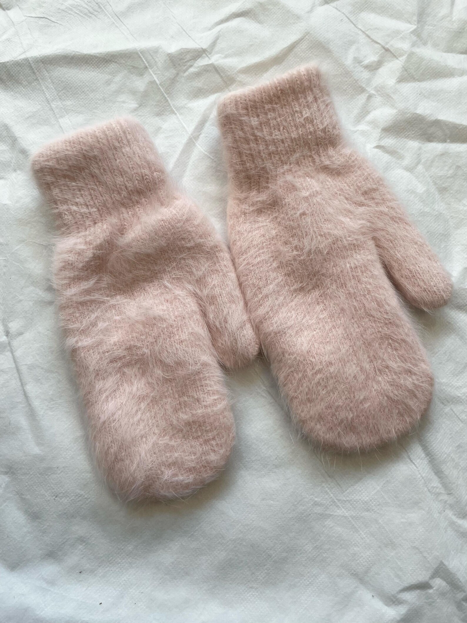 Mittens, Ladies Gloves, Light Pink Mittens, Winter Mittens, Winter ...