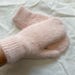 Mittens, Ladies Gloves, Light Pink Mittens, Winter Mittens, Winter ...