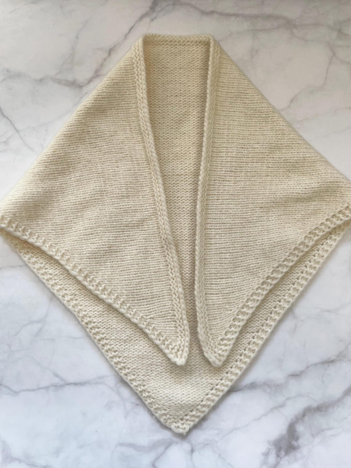 Ivory Alpaca Triangle Shawl, Winter Scarf With Hood, Hand Knit Snood ...