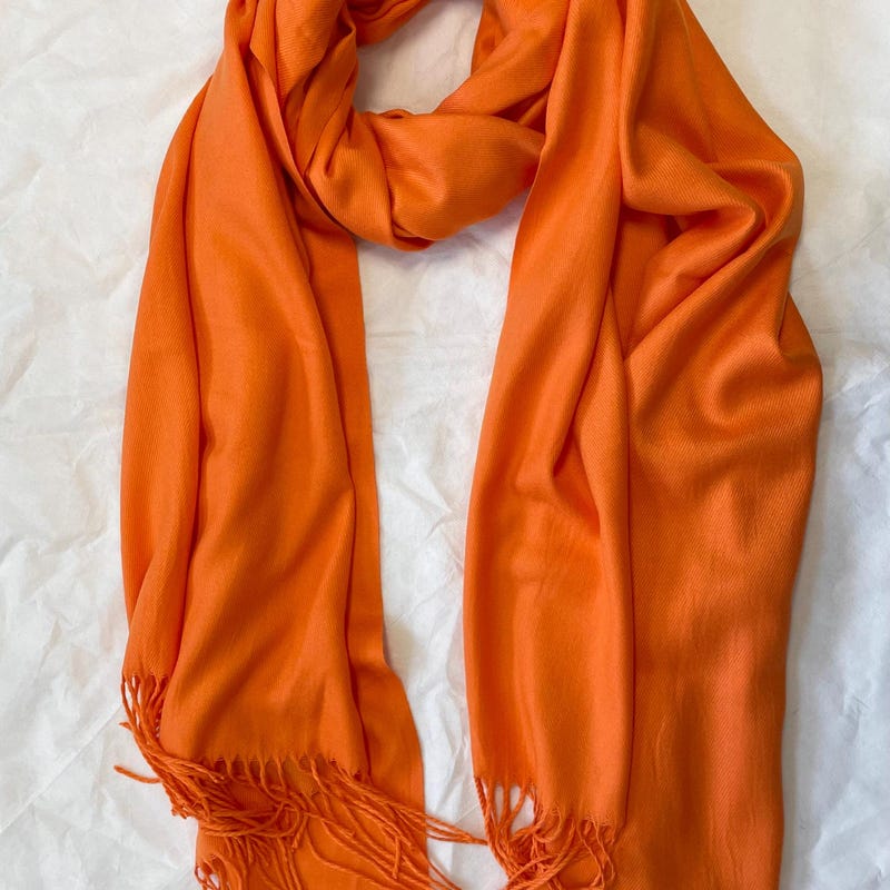 Orange Silk Scarf - Etsy