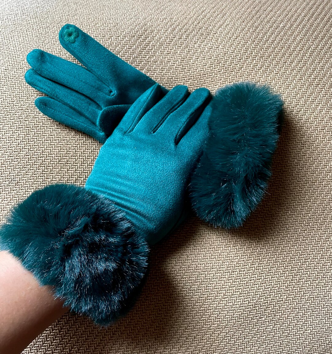 Emerald Green Smart Touch Gloves, Mittens, Winter Accessories - Etsy