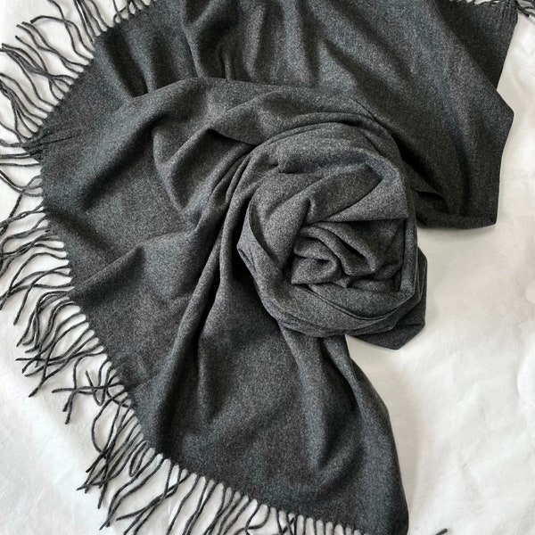 Grey Scarf - Etsy