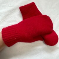 Red Mittens - Etsy