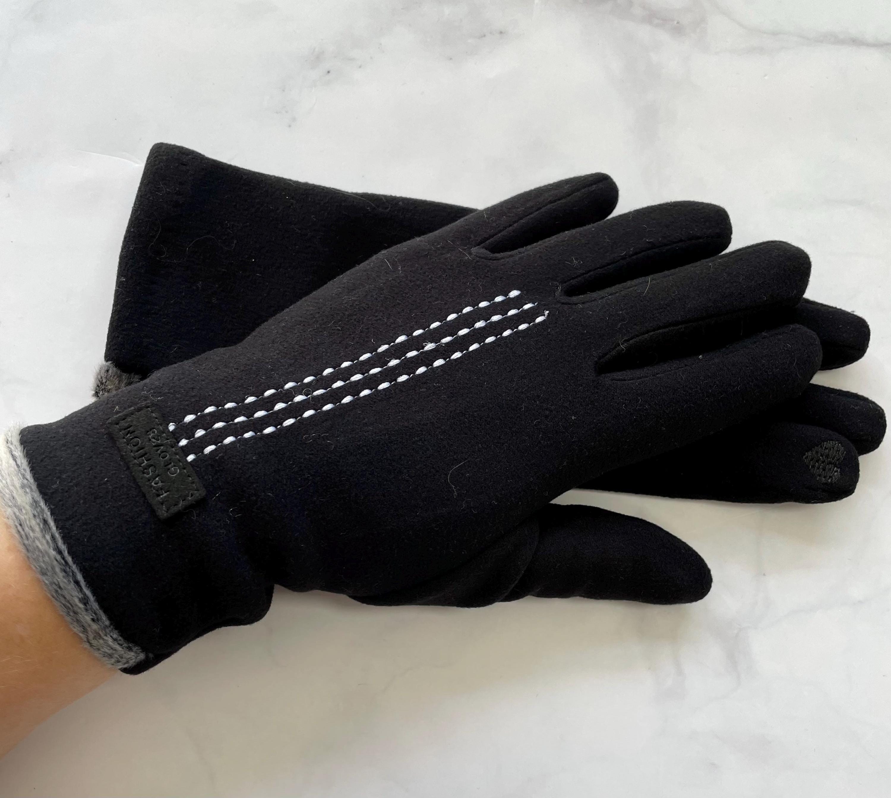 Black Gloves, Ladies Gloves, Gloves, Smart Touch Gloves, Winter ...