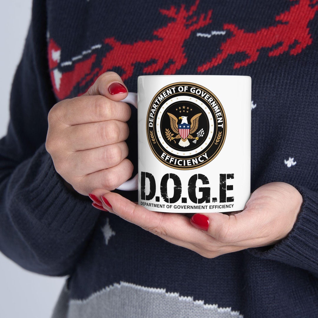 Trump Elon Musk DOGE Mug, Department of Government Efficiency Patriotic ...