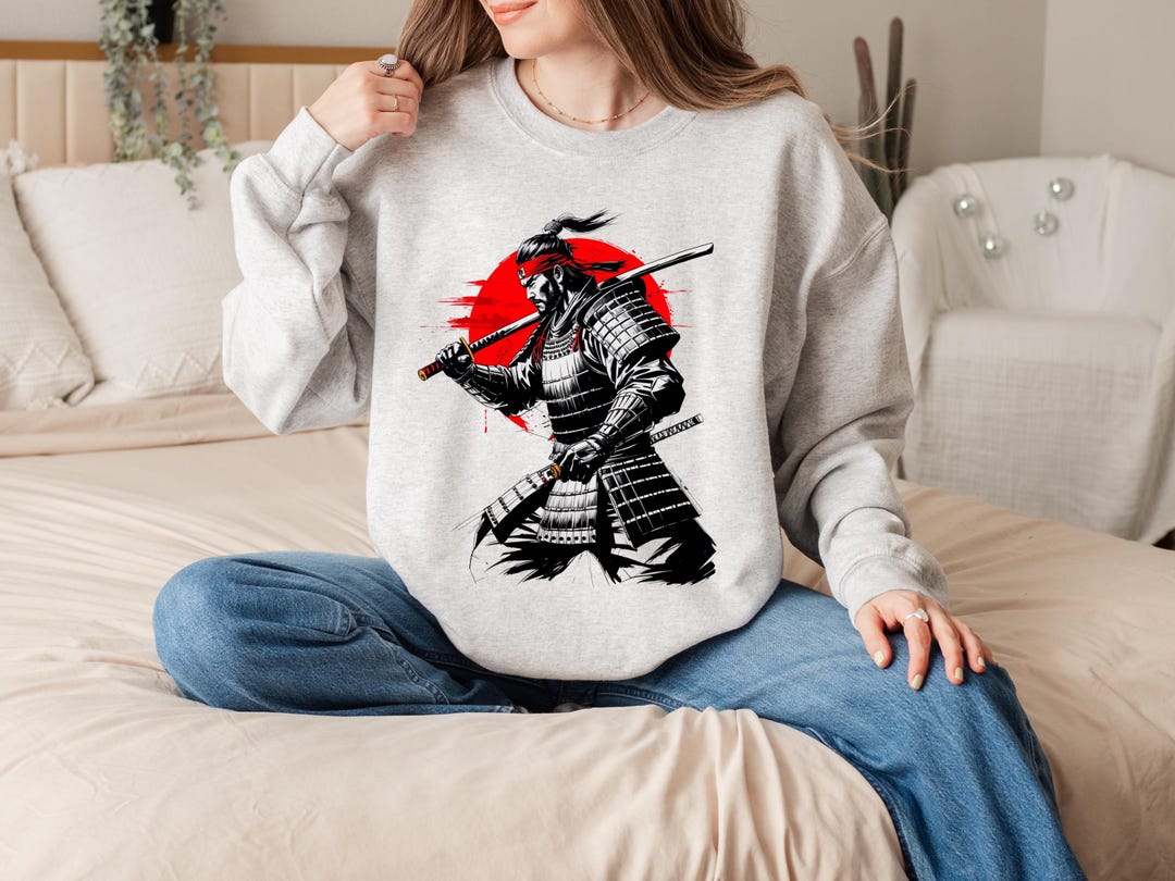 Japanese Streetwear Samurai Sweatshirt, Bushido Kanji Harajuku Shirt ...