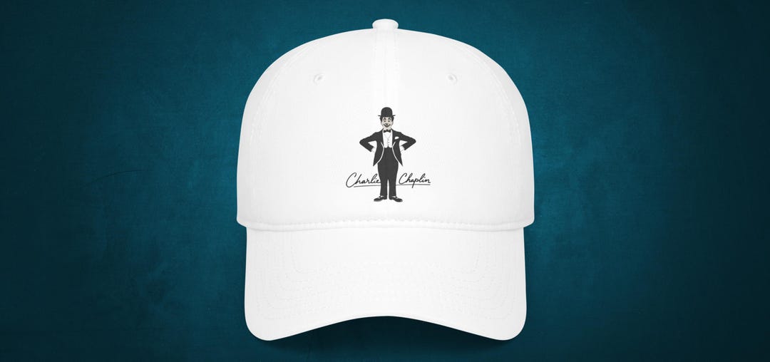 Vintage Charlie Chaplin Low Profile Baseball Cap Classic Film Lover ...