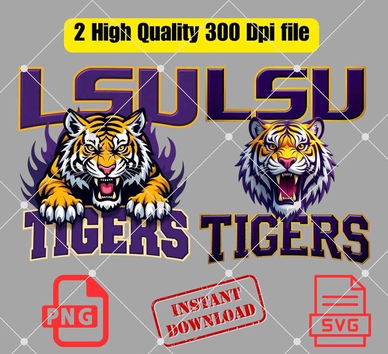 LSU Tigers SVG & PNG File Design, Lsu Fans, College Sport, Football ...