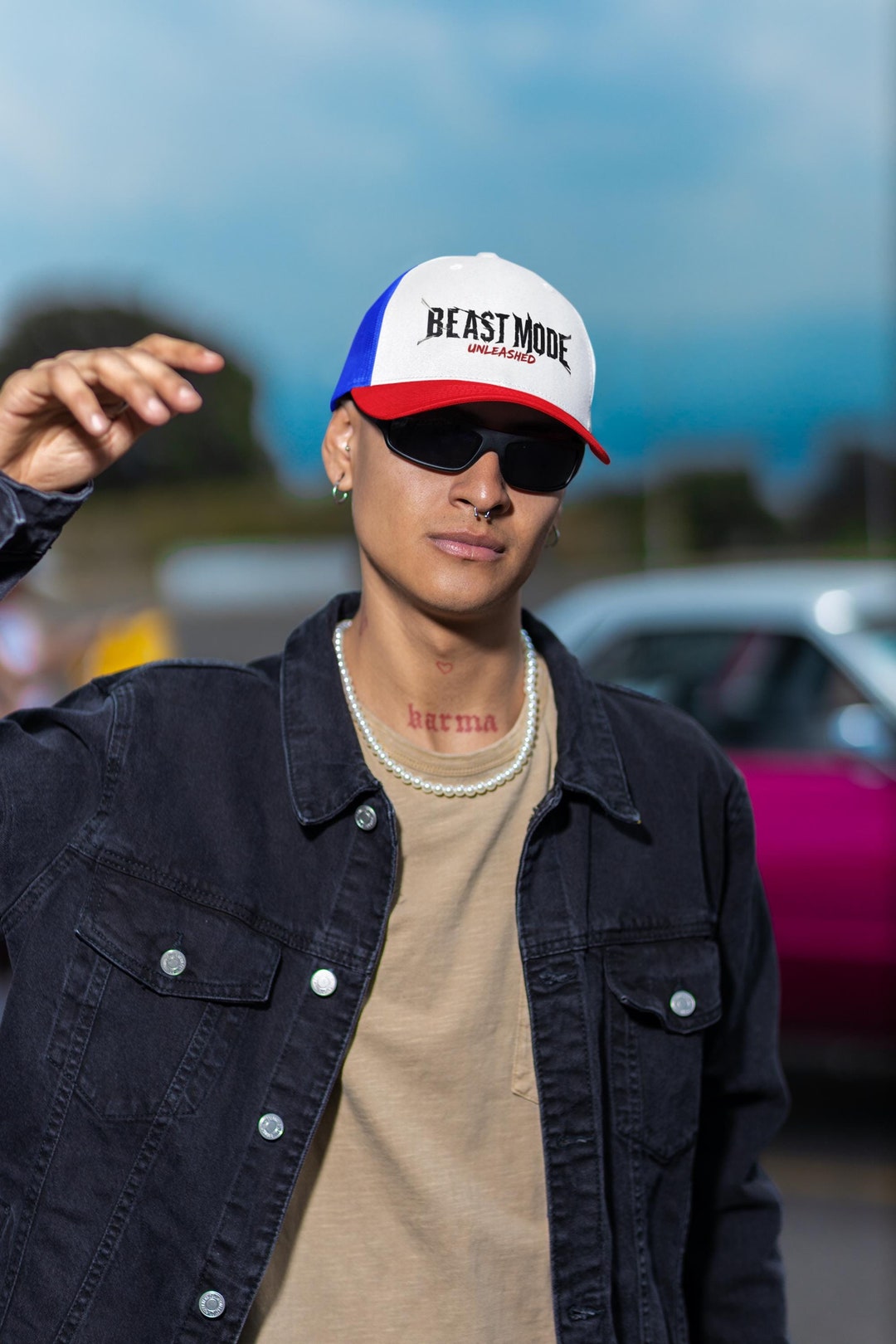 Beast Mode Trucker Cap Unleashed Graphic Hat, Fitness Headwear, Workout ...