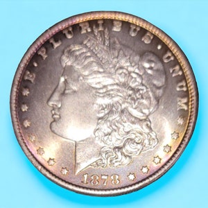 1878 Morgan Silver Dollar 8 Tail Feathers High Quality Silver Replica Coin Museum Quality Key ...