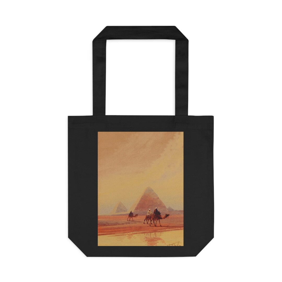 Egyptian Pyramids of Giza Cotton Tote Bag Ancient Egypt Travel Tote ...