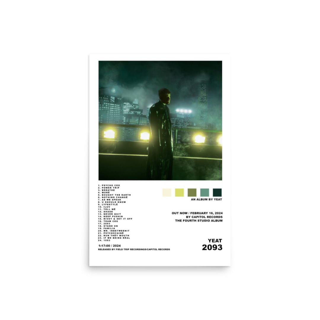YEAT 2093 Album Poster, YEAT Album Poster - Etsy