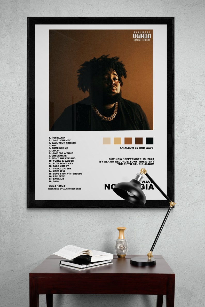 Rod Wave Nostalgia Album Poster, Rod Wave Album Poster, Digital ...