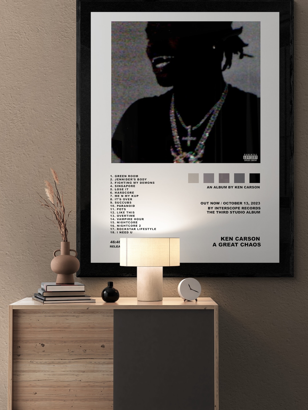 Ken Carson a Great Chaos Album Poster, Ken Carson Album Poster, Digital ...