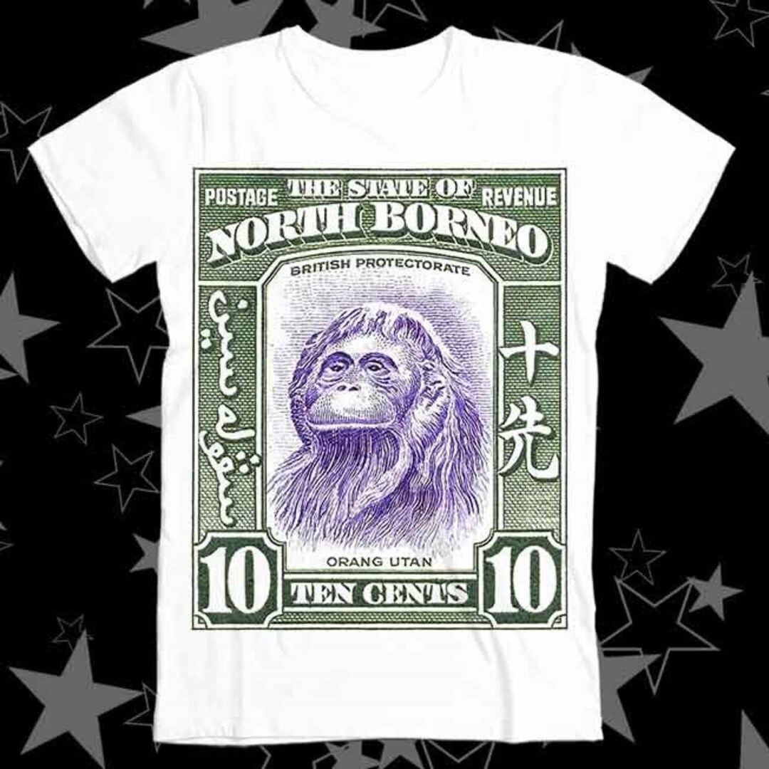 1939 North Borneo Orangutan Monkey Stamp Best Seller Top Tee T Shirt 534 - Etsy
