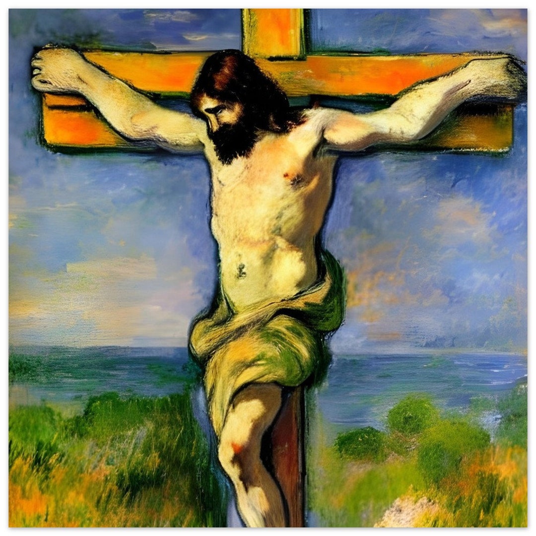 Jesus Christ on the Cross: Impressionism Paper Poster - Etsy