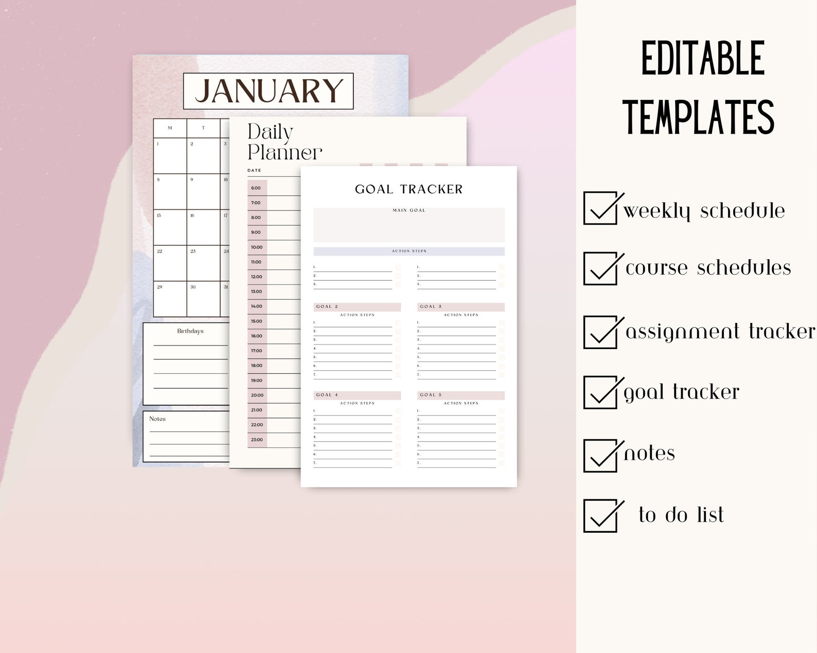 2024 Academic Digital Planner Dated Digital Planneripadsamsung Planner ...