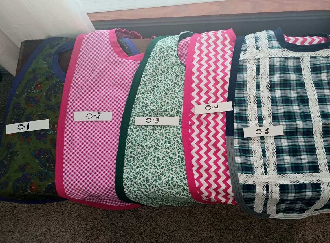 Extra Large Bibs for Seniors in Multiple Themed Patterns. Hand Made ...