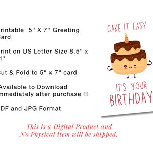 Printable Birthday Cards, Instant Download, Happy Birthday Greeting ...
