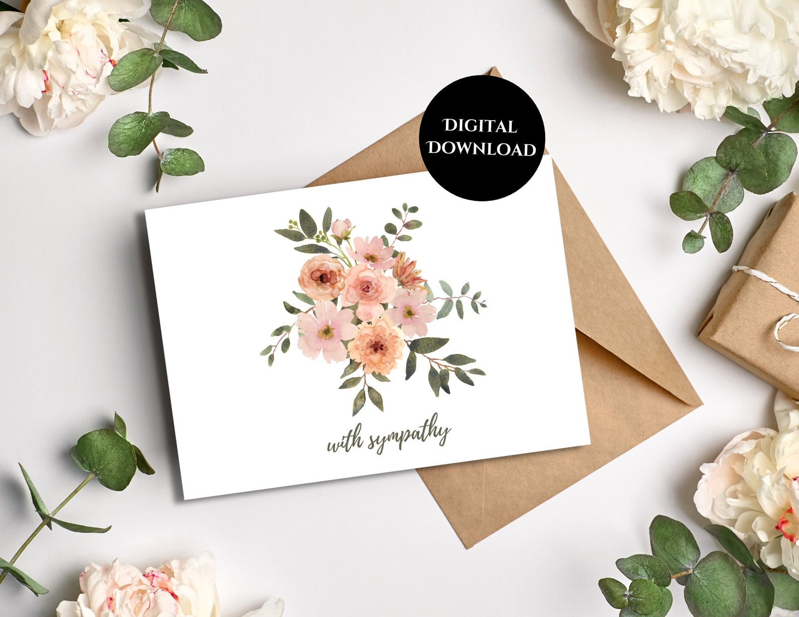 Printable Sympathy Card | Instant Download | Sending Love Card ...
