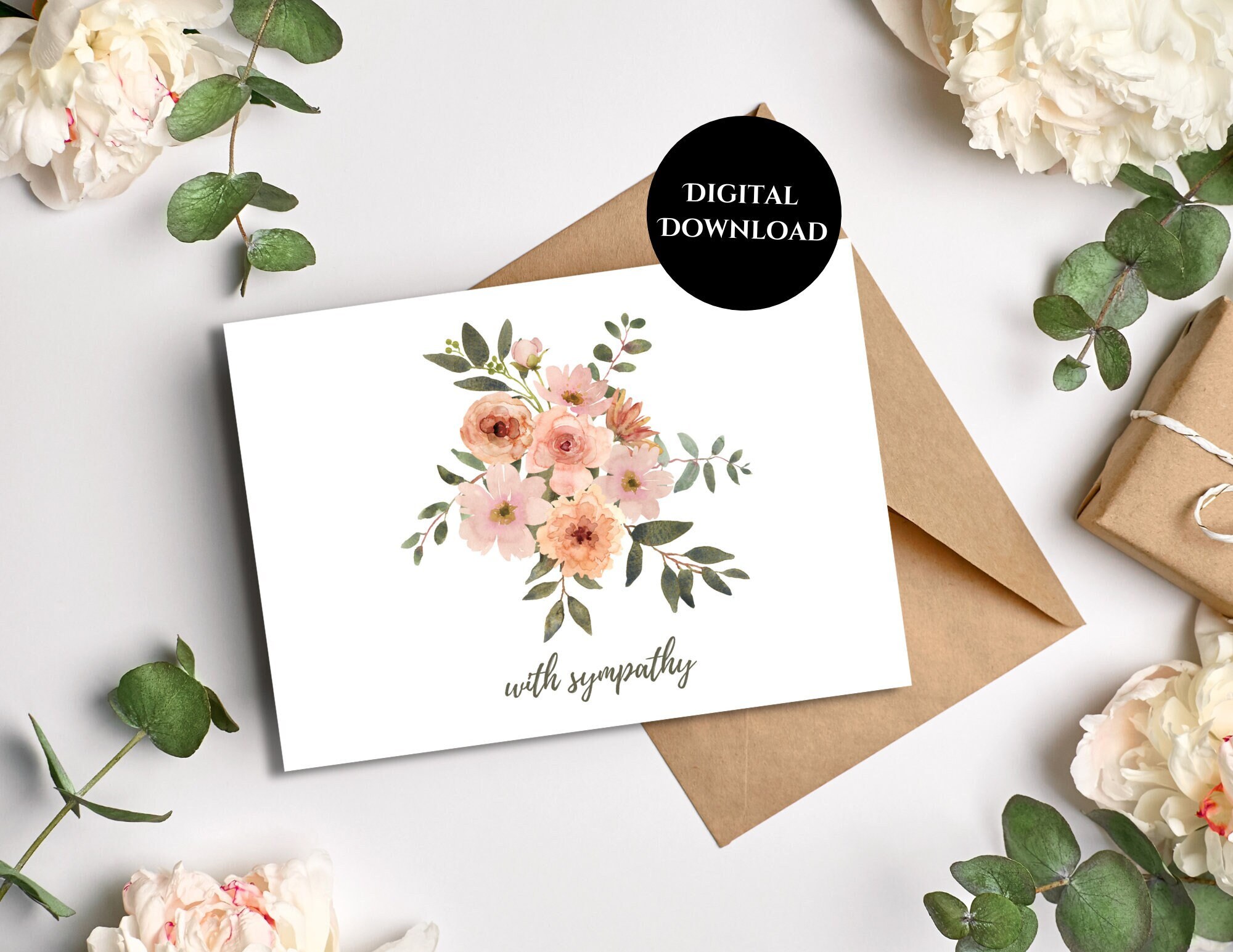Printable Sympathy Card | Instant Download | Sending Love Card ...